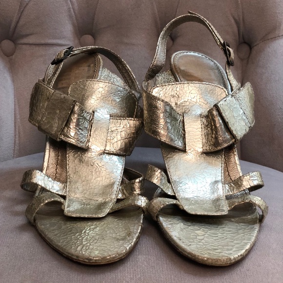 Givenchy | Shoes | Givenchy Gold Metallic Sandals Sz39 Retail 60 | Poshmark